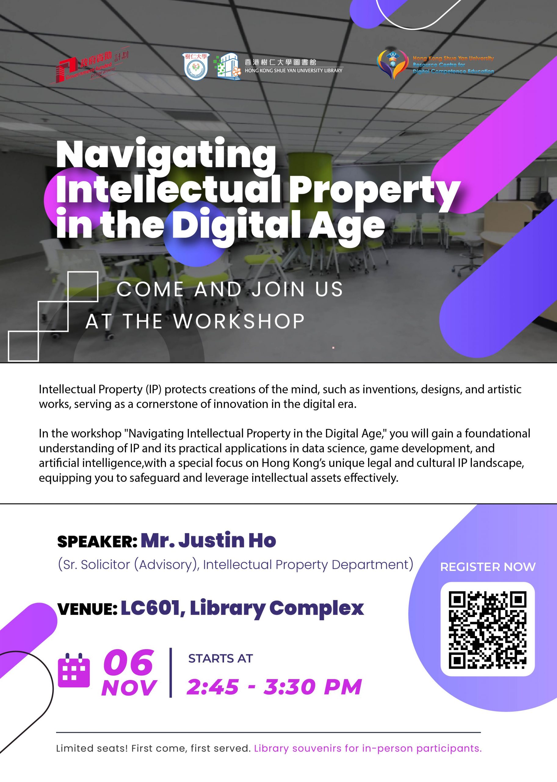 Library Workshop for AY25/26 Sem 1: Intellectual Property
